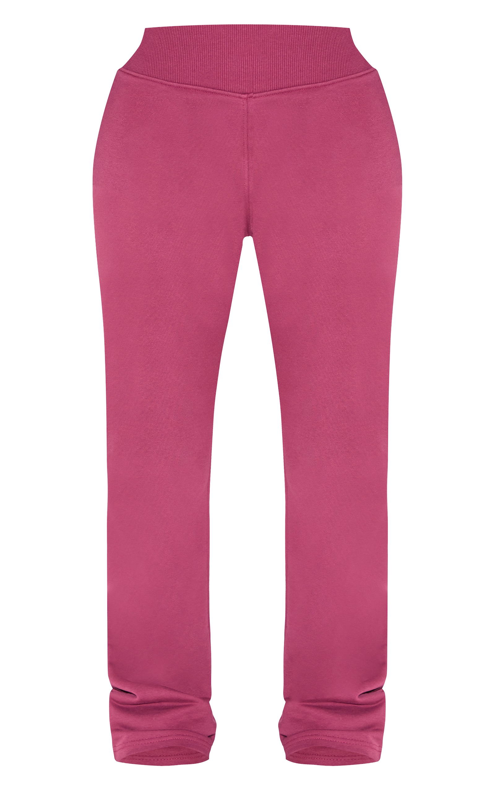 Shape Burgundy Ribbed Waistband Flared Trousers | Shape | PLT