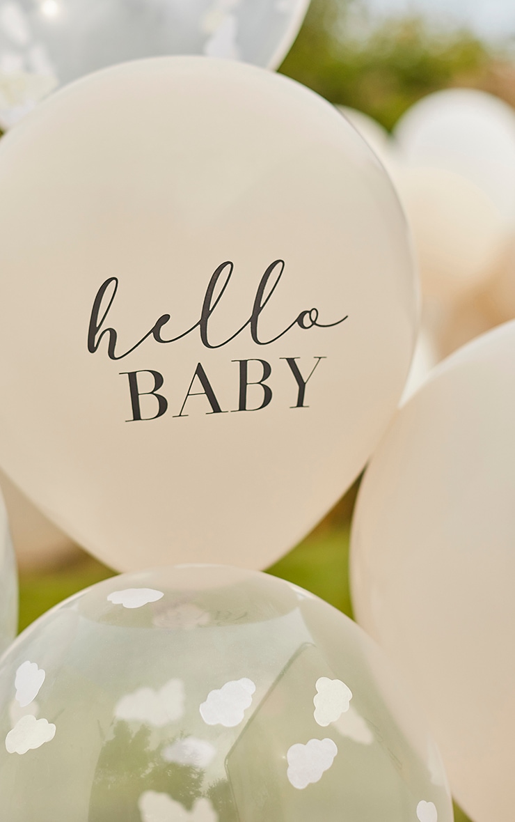 Hello Baby Balloon And Confetti Clouds Bundle | PrettyLittleThing