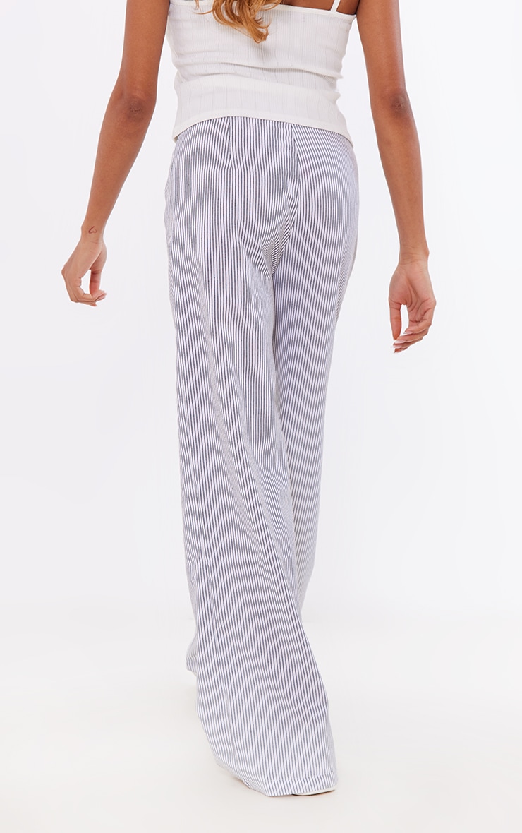 White Stripe Twill Wide Leg Pants | PrettyLittleThing USA