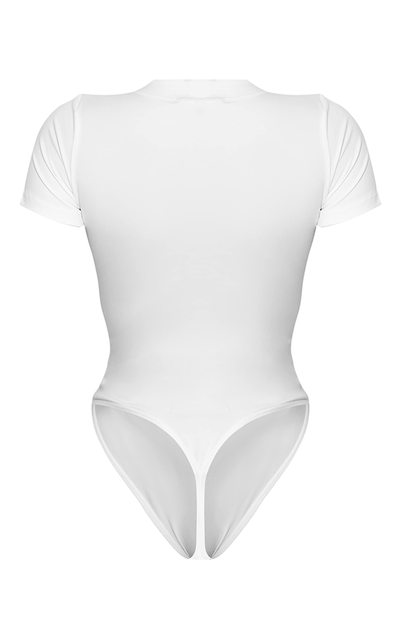 Shape White Sculpted Short Sleeve Bodysuit | Shape | PrettyLittleThing