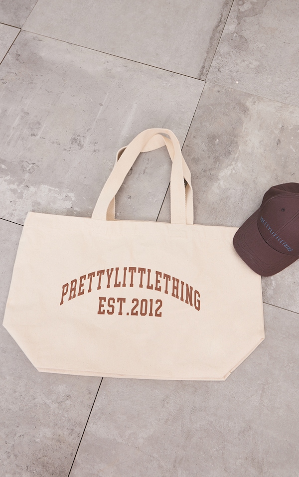 PRETTYLITTLETHING Cream Basic Tote | Accessories | PrettyLittleThing USA