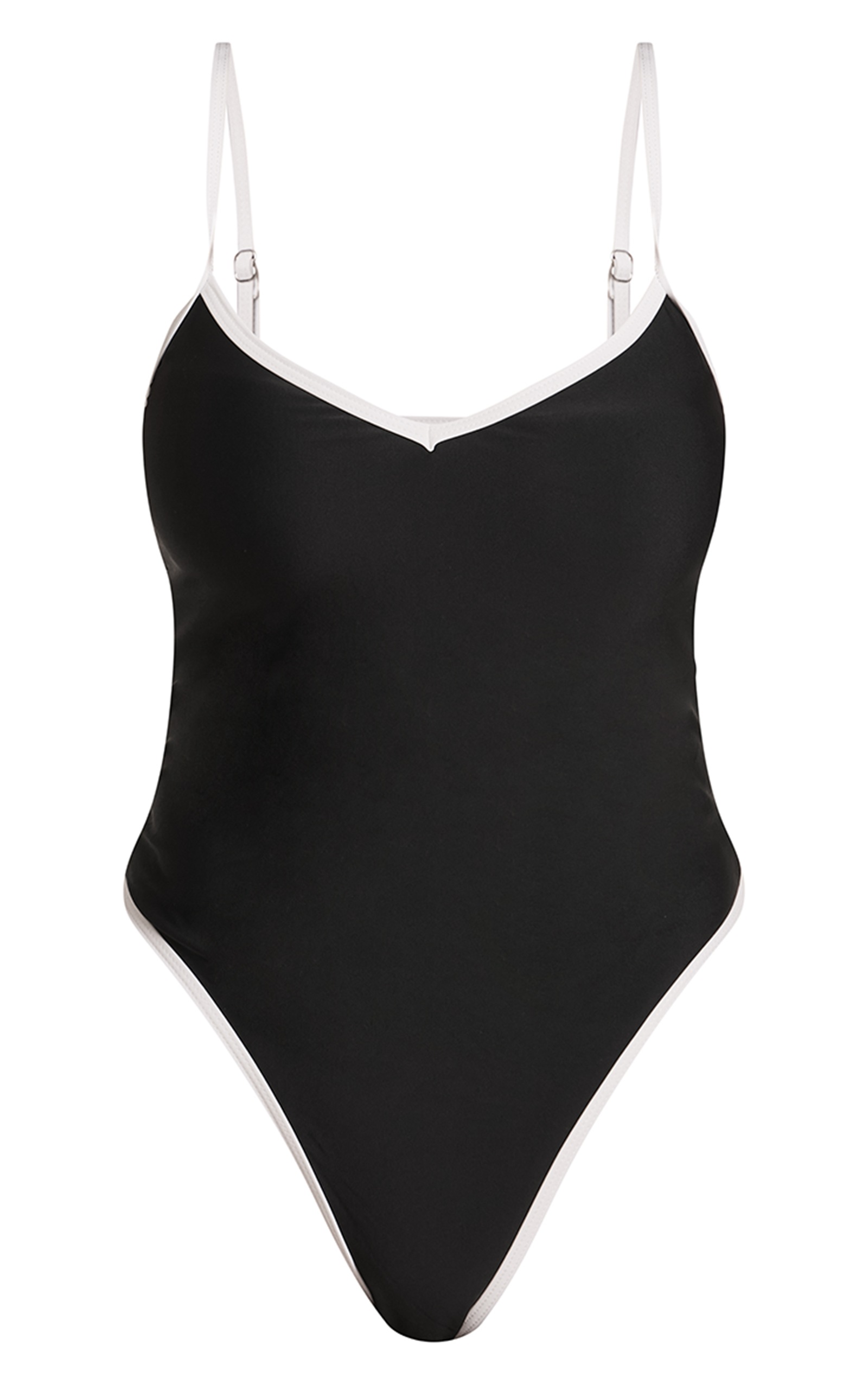 Shape Black Contrast Binding Swimsuit | Shape | PLT