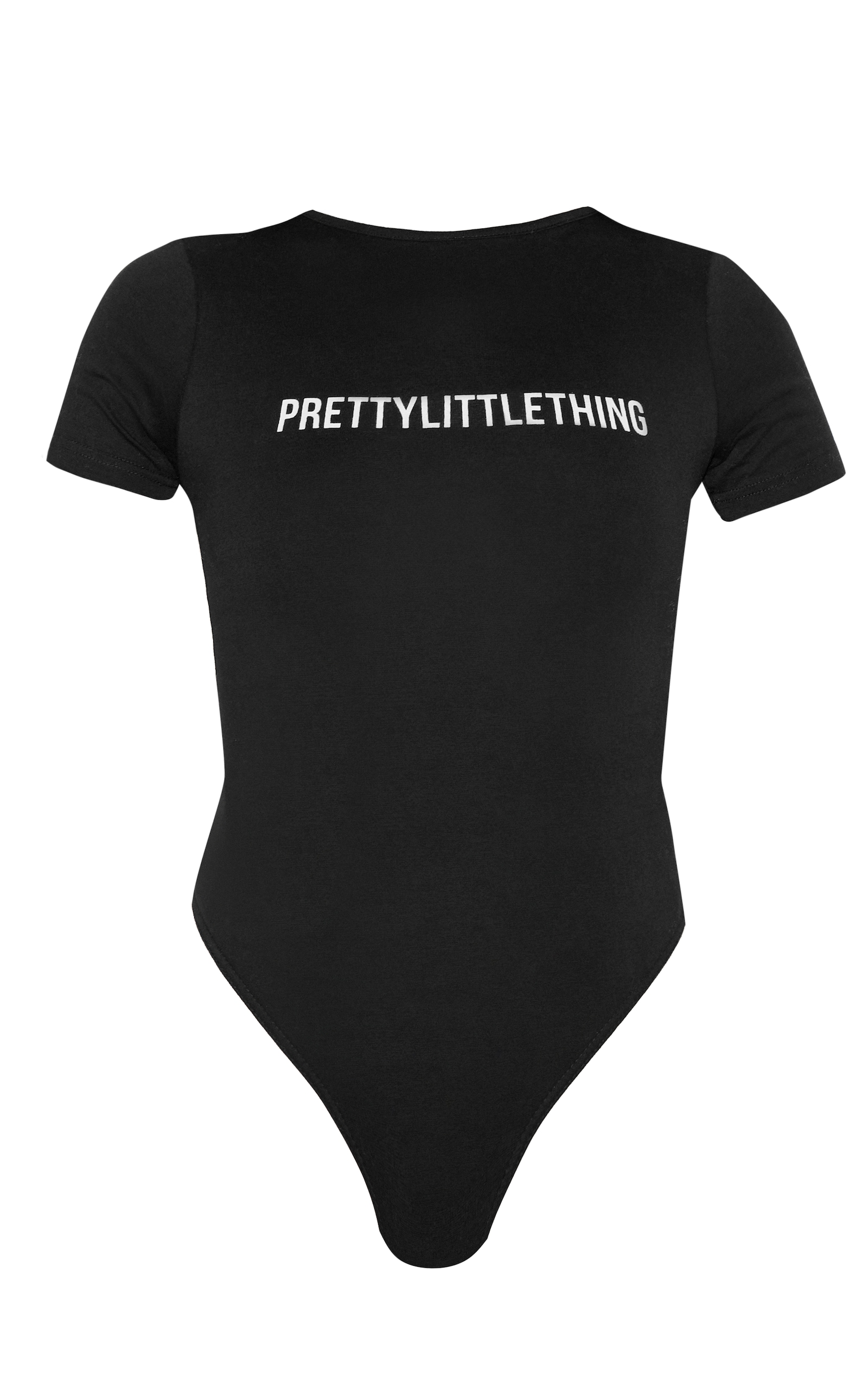PLT Black Logo Short Sleeved Bodysuit | Athleisure | PLT