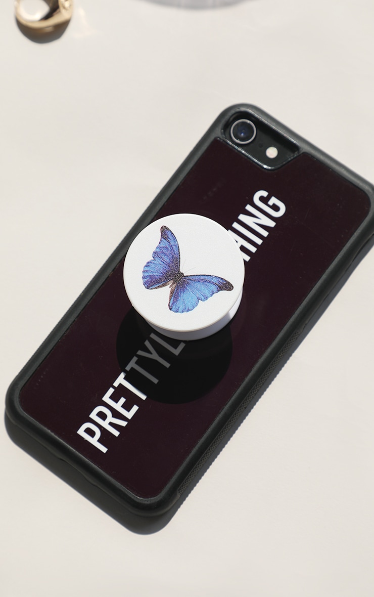 White Butterfly Phone Grip | Accessories | PrettyLittleThing