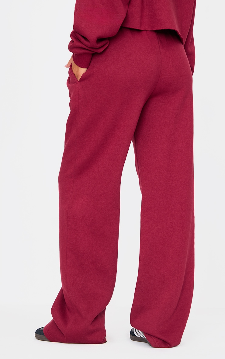 Tall Burgundy Drawstring Wide Leg Sweatpants | Tall | PLT USA