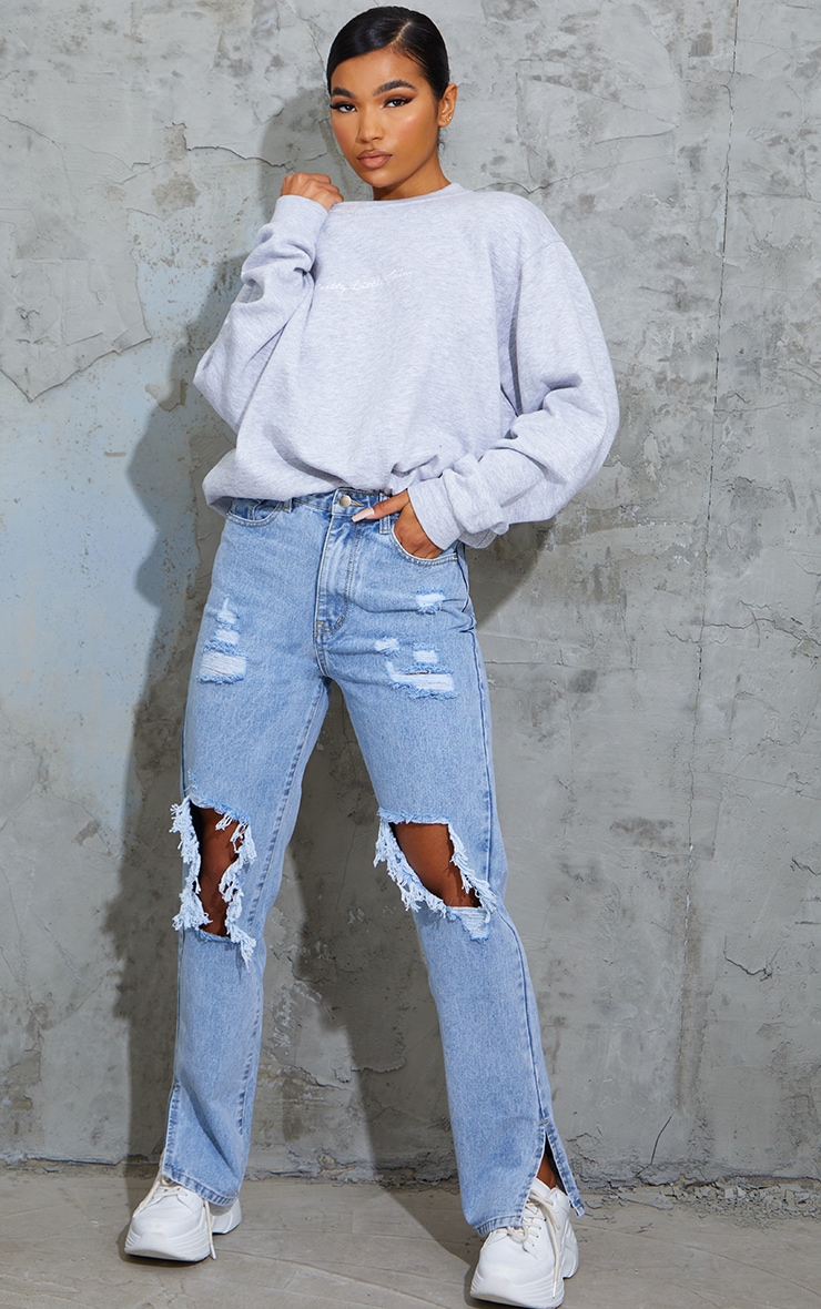 Women's Split Hem Jeans | Split Jeans | PrettyLittleThing