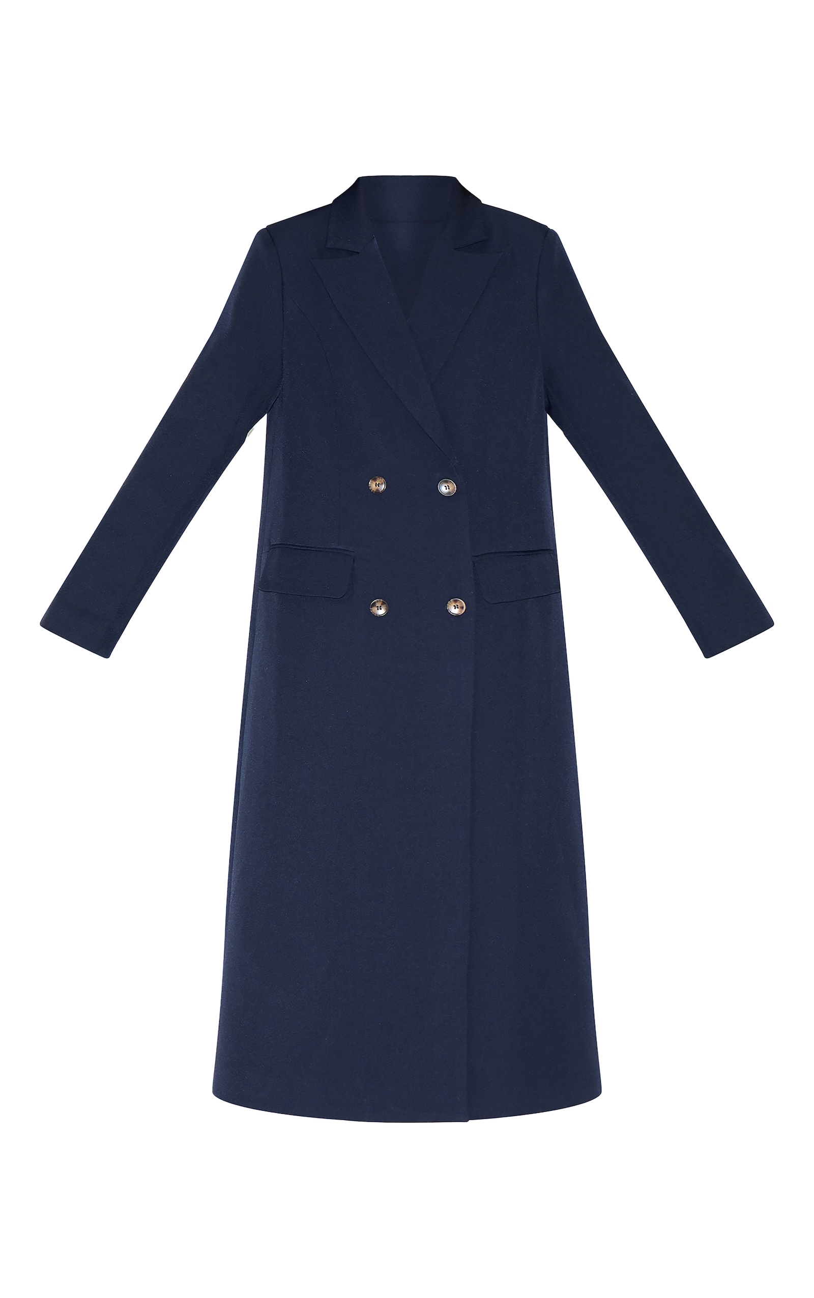 Navy Maxi Length Duster Coat | Outerwear | PLT