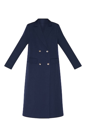 Navy Maxi Length Duster Coat | Outerwear | PLT