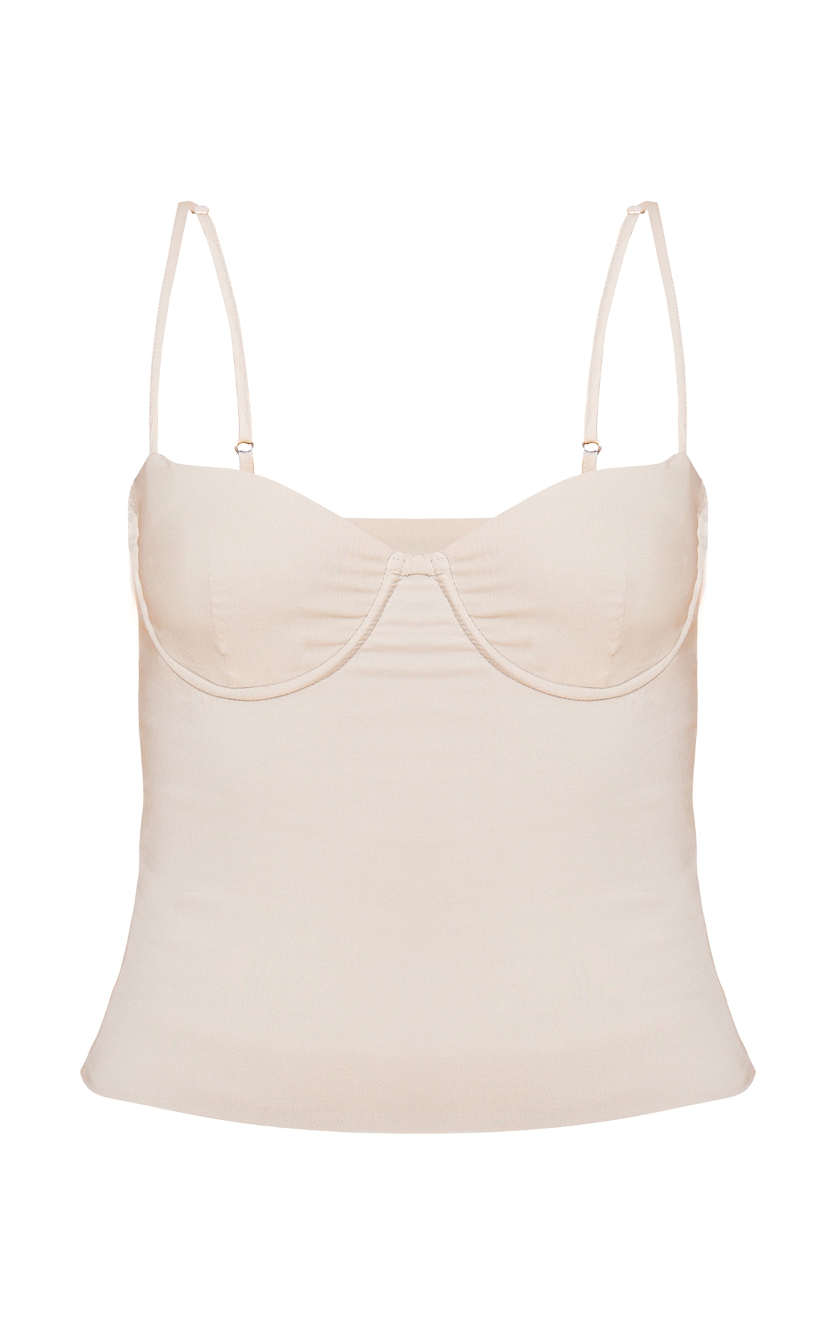 Stone Woven Stretch Strappy Cami Top | Tops | PrettyLittleThing AUS