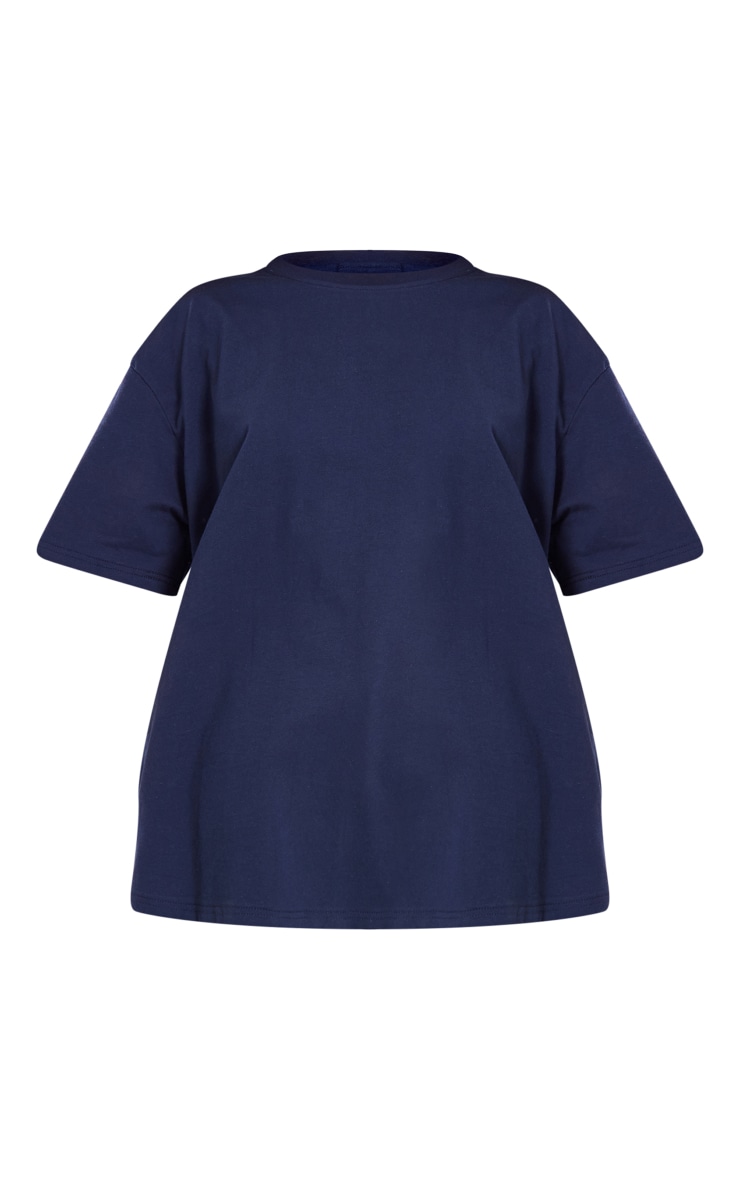 Dark Blue Boxy Oversized T Shirt | Tops | PLT