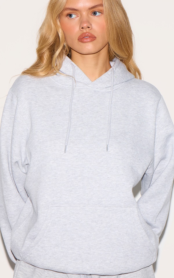 Ash Grey Oversized Fit Sweat Hoodie | Sweat | PrettyLittleThing USA