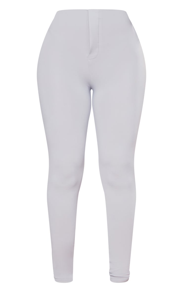 Shape Grey Disco Zip Front Skinny Pants | PrettyLittleThing QA