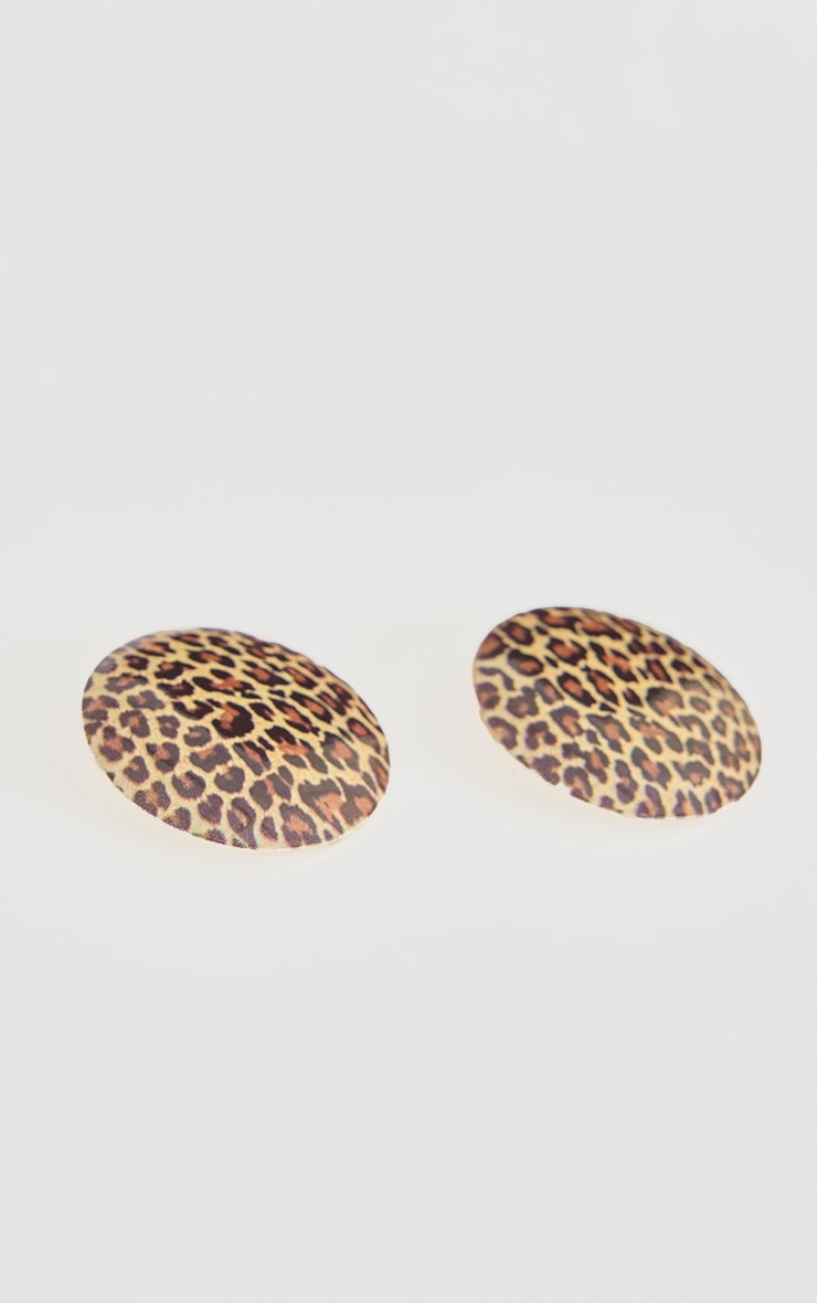 Leopard Round Oversized Statement Earrings | Accessories ...