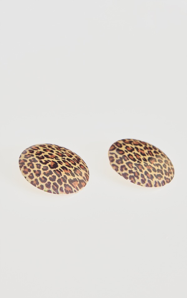 Leopard Round Oversized Statement Earrings | Accessories ...