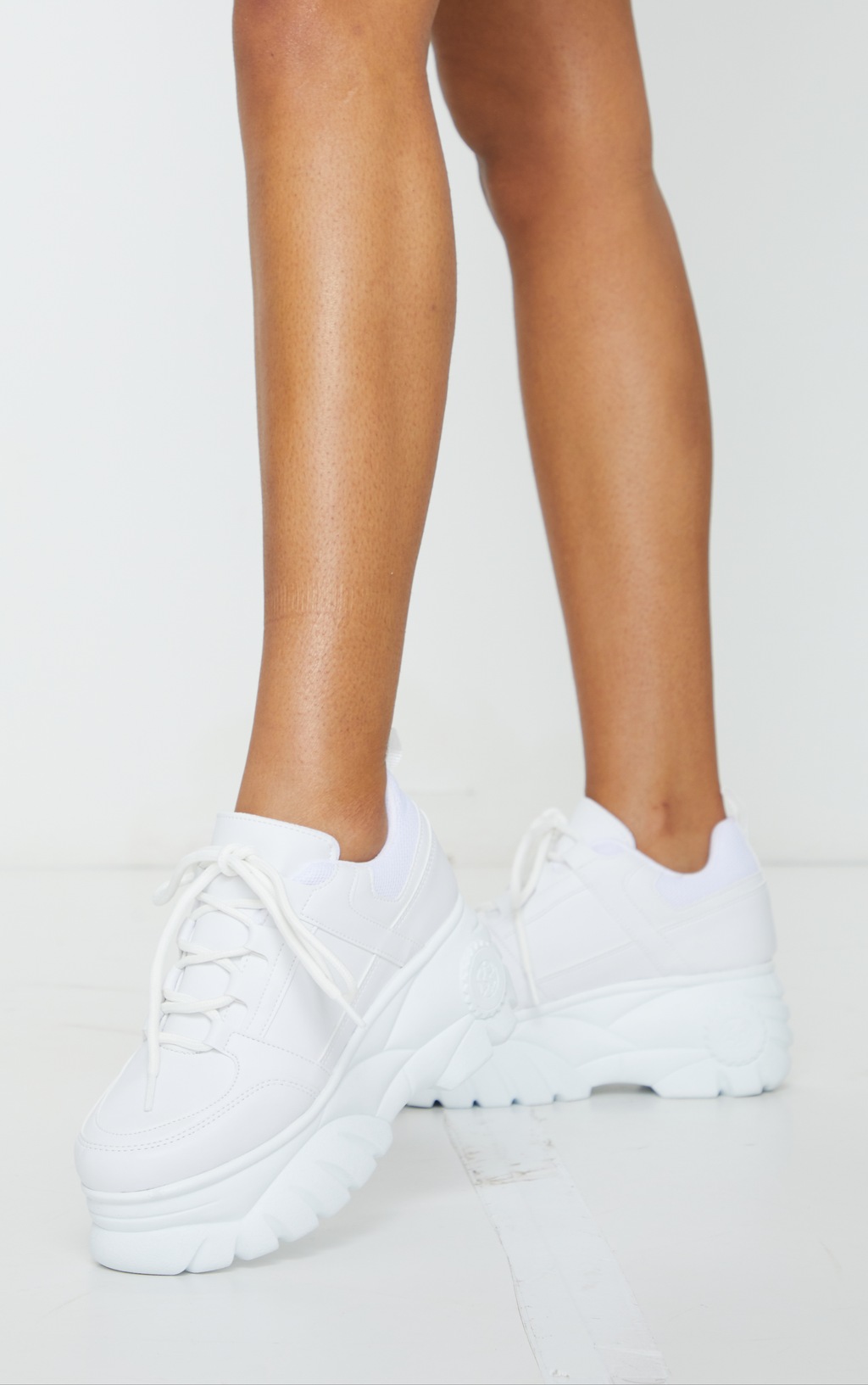 White Outer Shoe Loops Extreme Platform Trainers | Footwear ...
