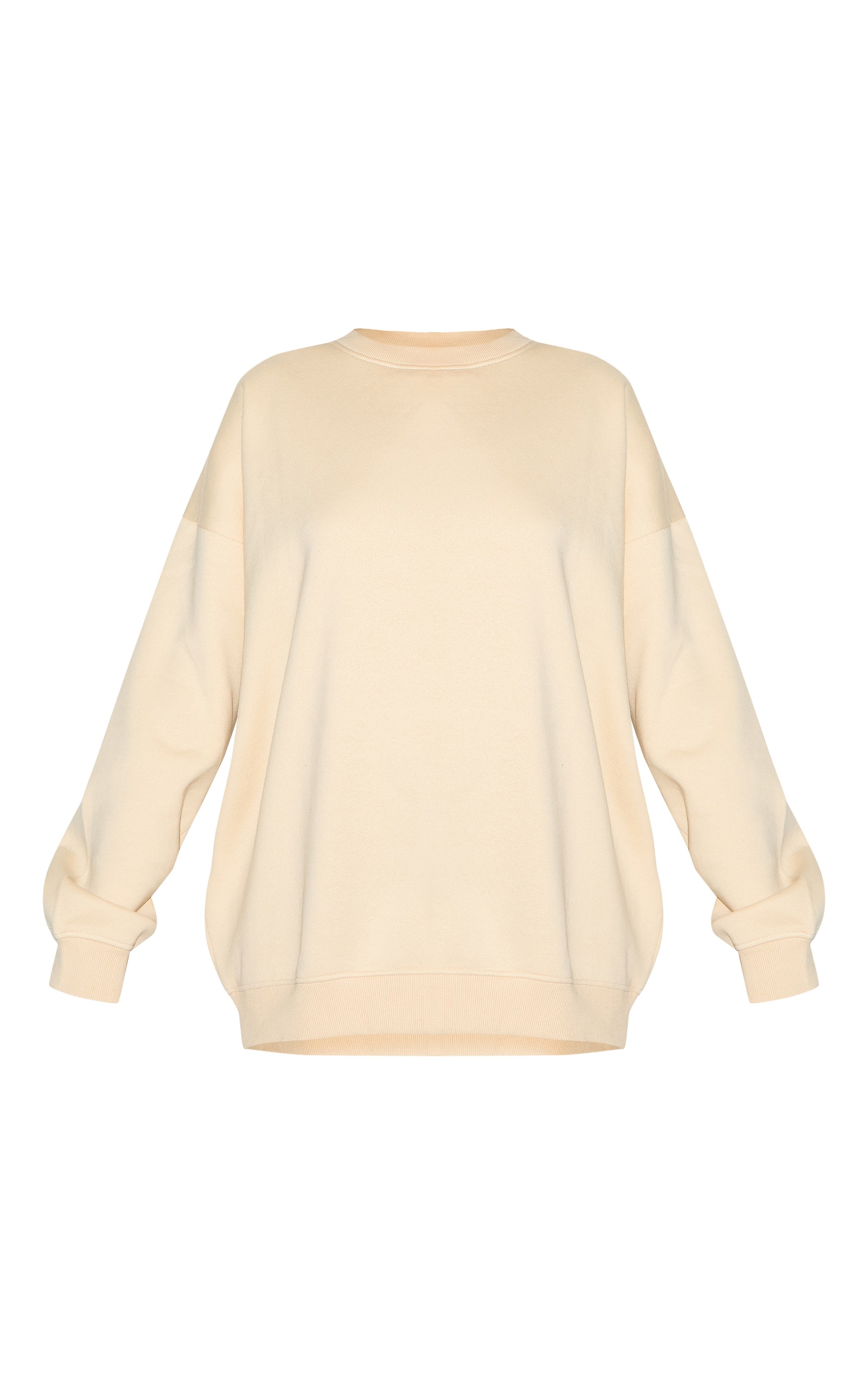 Stone Oversized Longline Sweatshirt | Athleisure | PrettyLittleThing AUS