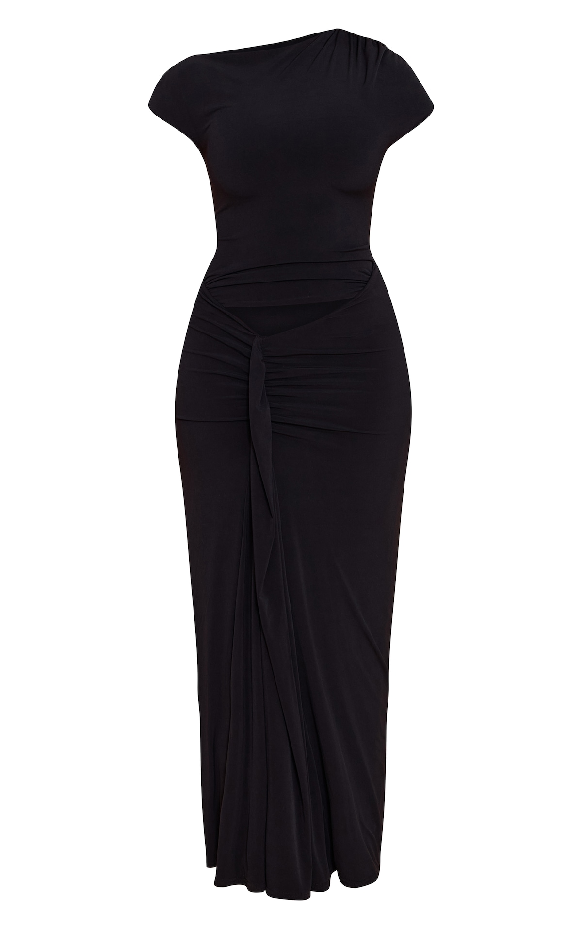 Shape Black Off Shoulder Back Drape Maxi Dress | Shape | PLT