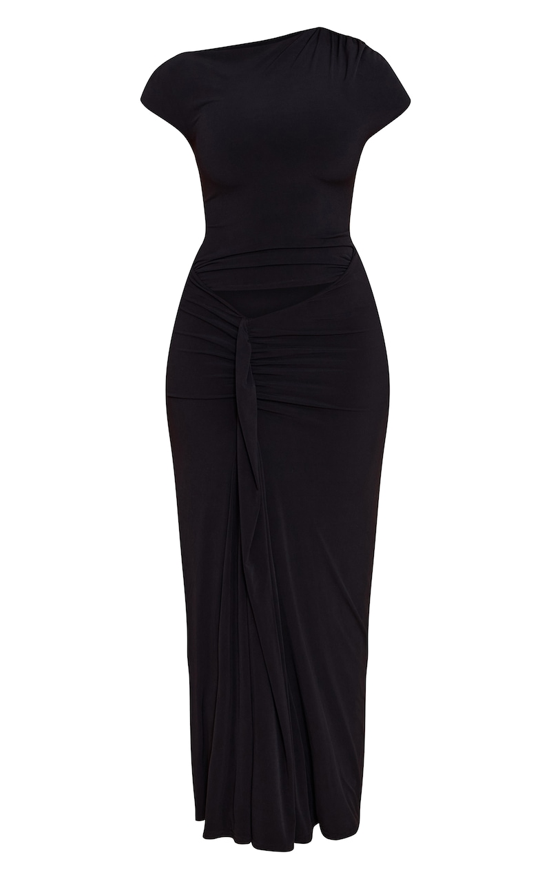 Shape Black Off Shoulder Back Drape Maxi Dress | Shape ...