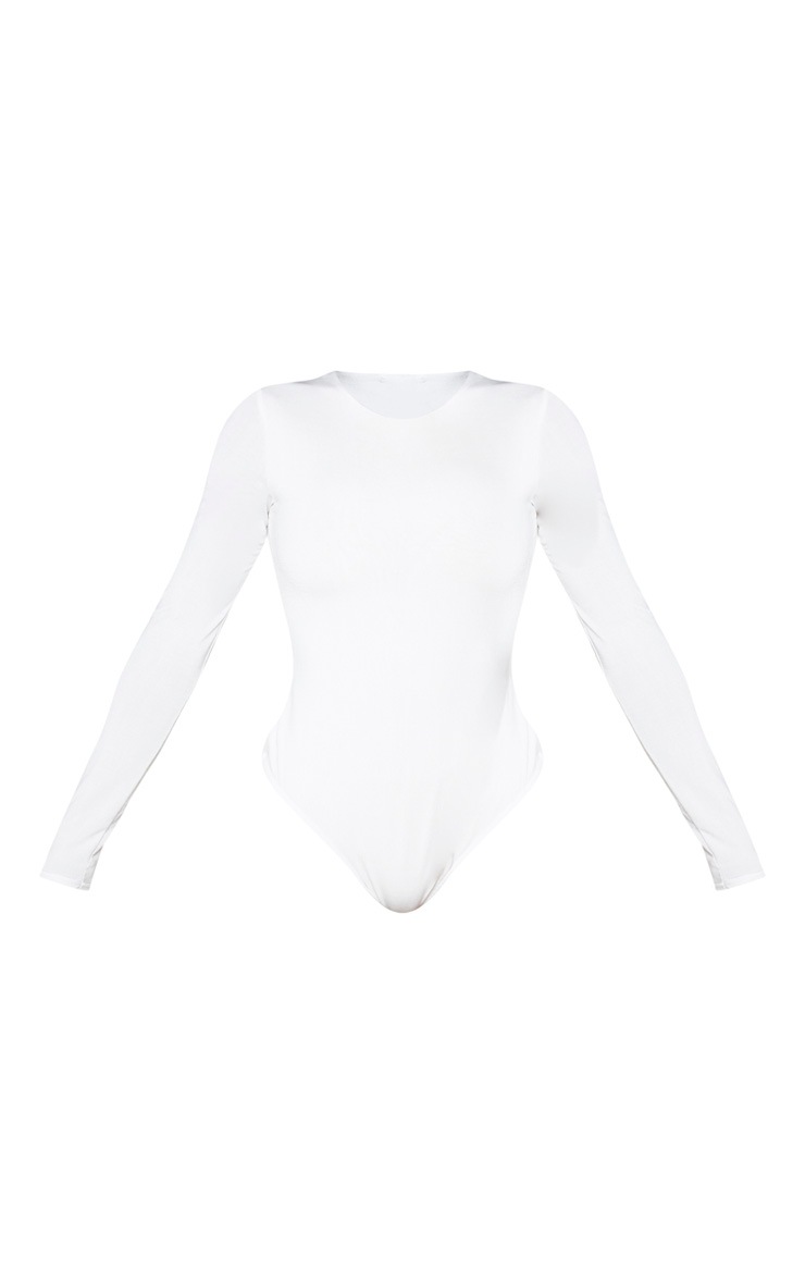 Shape White Long Sleeve Slinky Bodysuit | Shape | PrettyLittleThing