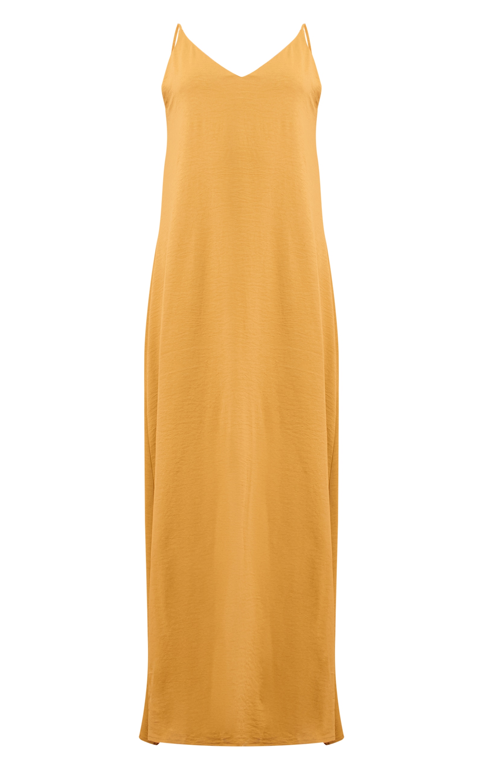 Deep Mustard Floaty Woven Low Back Maxi Dress | Dresses | PLT