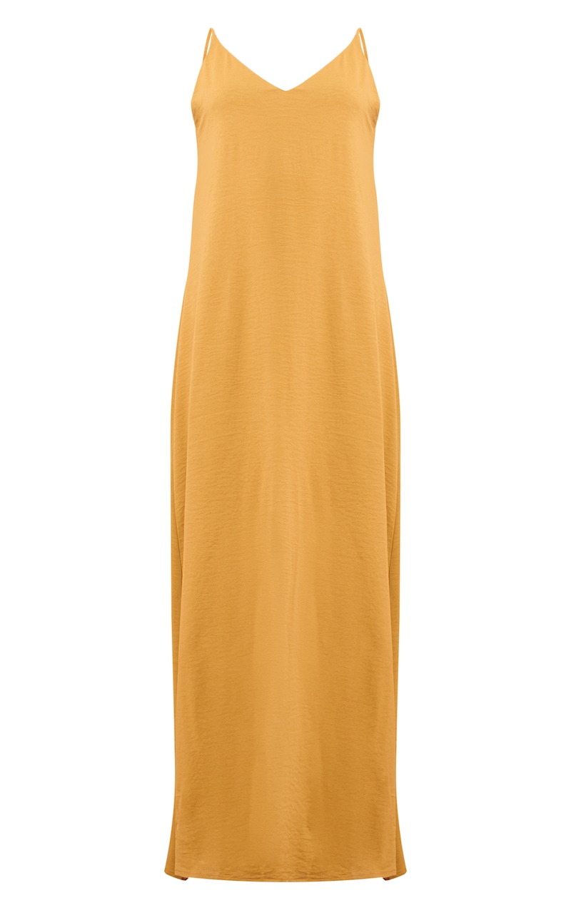 Deep Mustard Floaty Woven Low Back Maxi Dress | Dresses ...