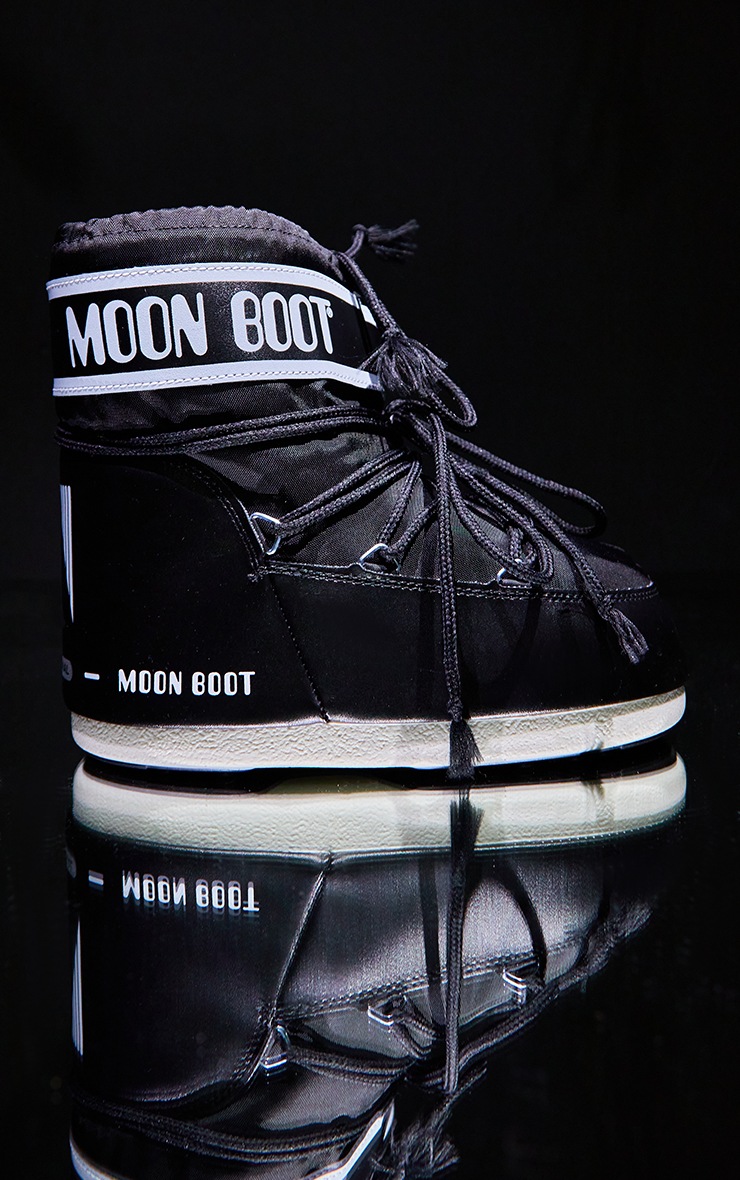 MOON BOOT Black Classic Low | Footwear | PrettyLittleThing