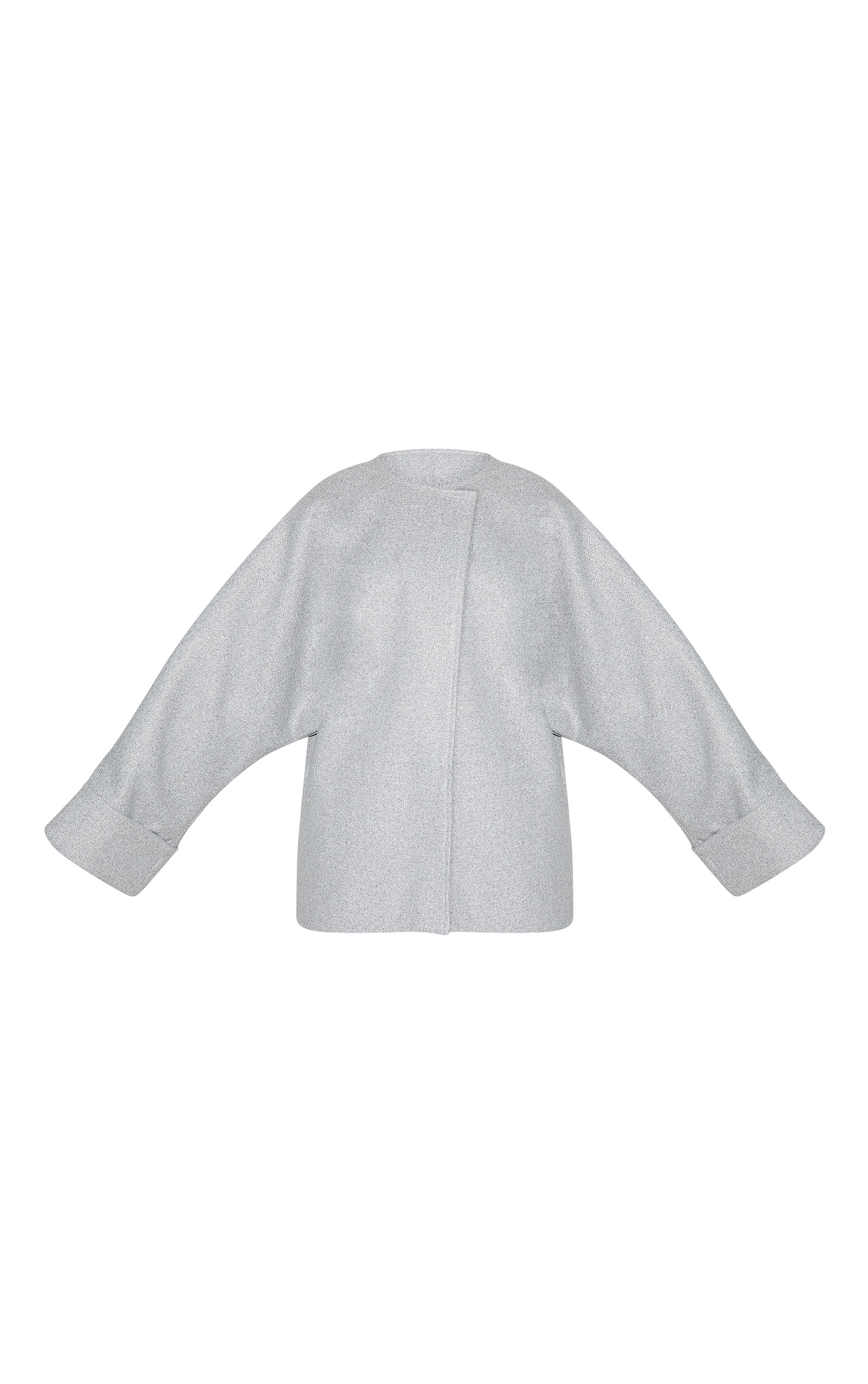 Grey Wool Look Batwing Jacket | Outerwear | PrettyLittleThing AUS