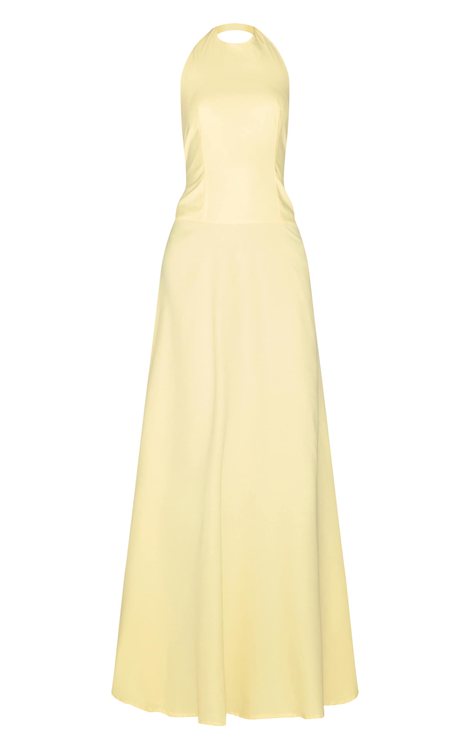 Lemon Tailored Halterneck Maxi Dress | Dresses | PLT