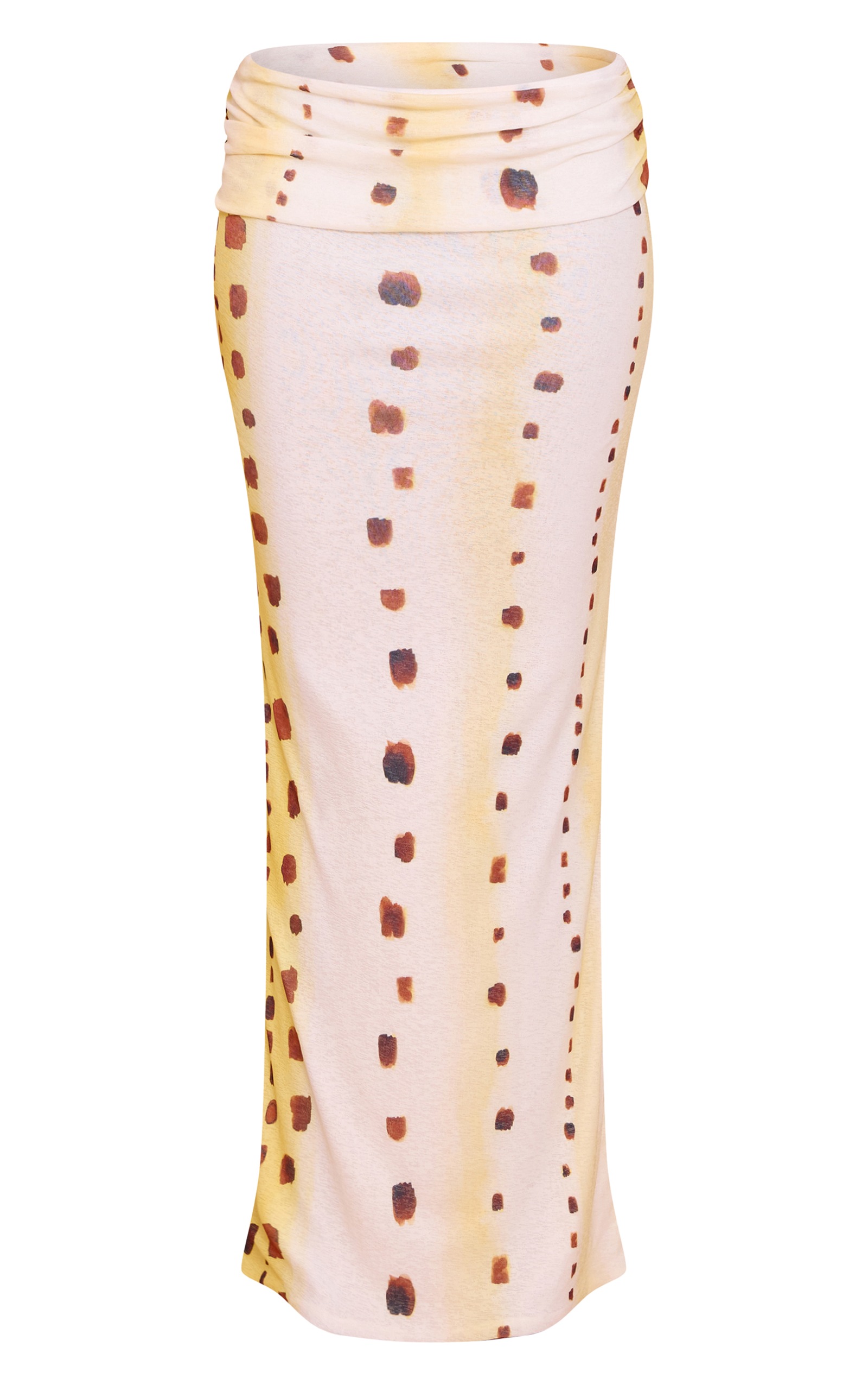 Cream Shell Print Onion Skin Low Waist Maxi Skirt | Co-ords | PLT