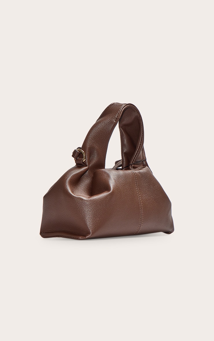 Chocolate Slouchy Mini Pu Handbag | Accessories | PLT