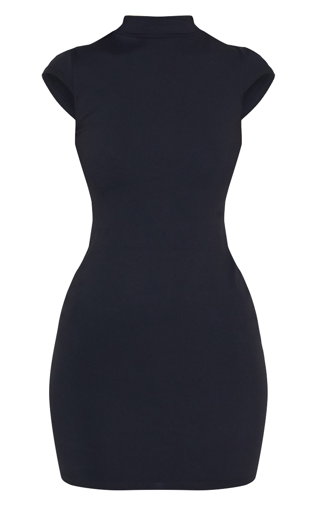 Black Contour Sculpt Cap Sleeve Bodycon Dress | Dresses | PLT