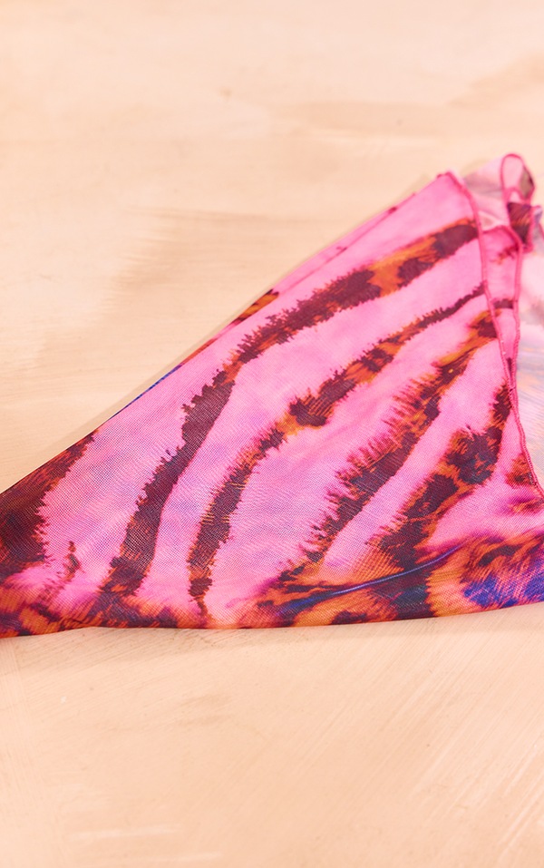 Purple Scale Print Mesh Bandana | Accessories | PrettyLittleThing USA