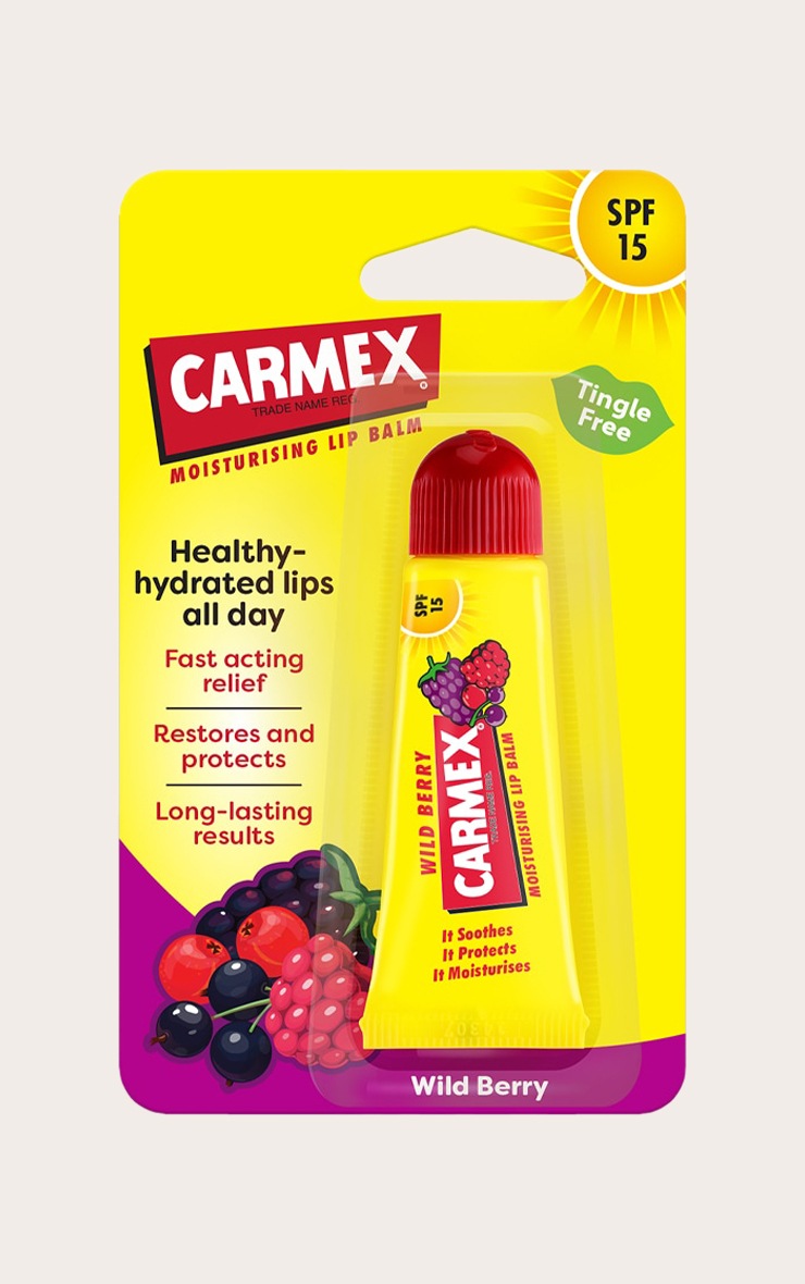 Carmex Wild Berry Tingle Free Lip Balm Tube SPF15 | Beauty | PLT