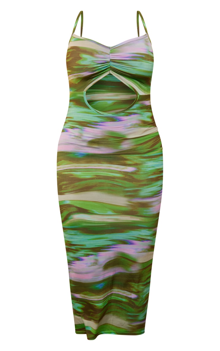Shape Green Wave Slinky Bust Cut Out Midaxi Dress | Shape | PLT KSA