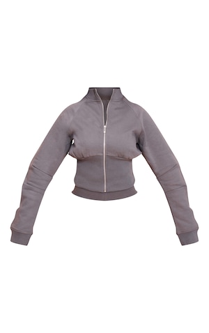 Shape Charcoal Cinched Waist Cocoon Sleeve Jacket | Shape | PLT