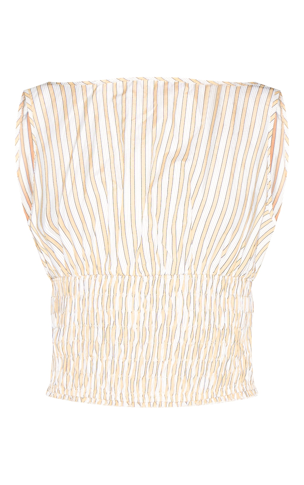 Lemon Striped Shirred Waist Top | Co-ords | PLT