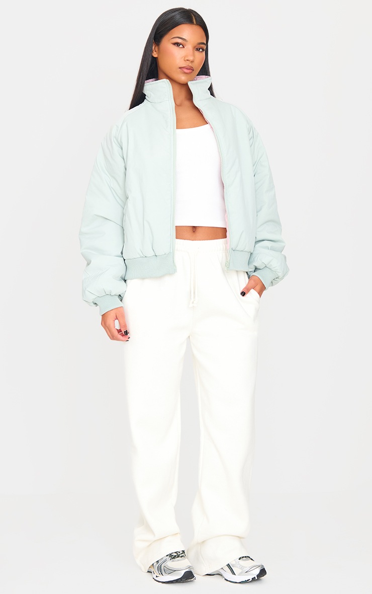 Blue & Pink Reversible Bomber Puffer Jacket | Outerwear | PLT