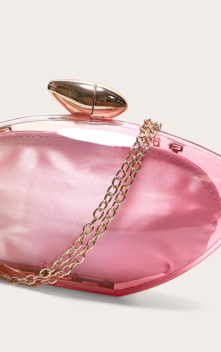 Pink Ombre Oval Hard Clutch | Accessories | PLT