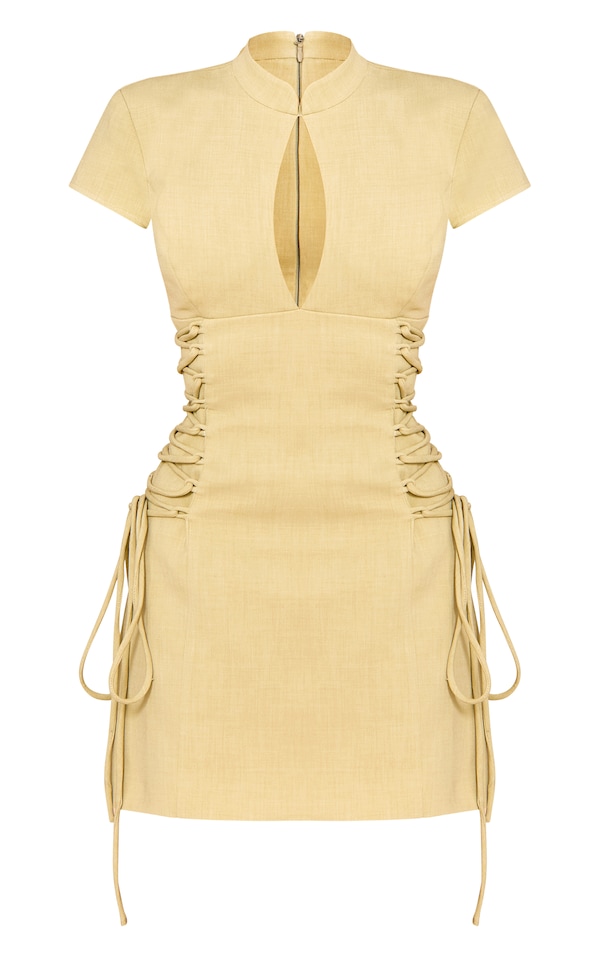 PLT Label Pale Lime Tailored Band A-line Dress | Dresses | PLT