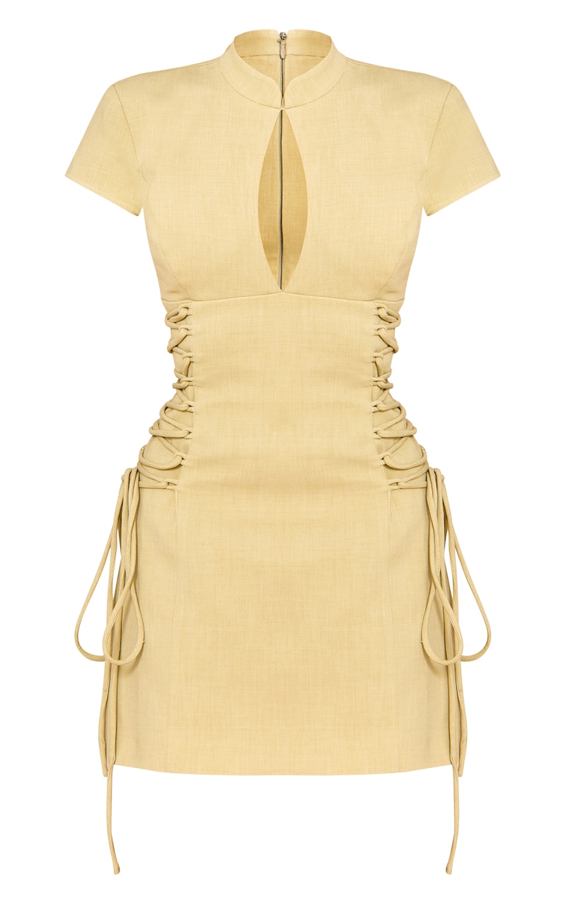 PLT Label Pale Lime Tailored Band A-line Dress | Dresses | PLT