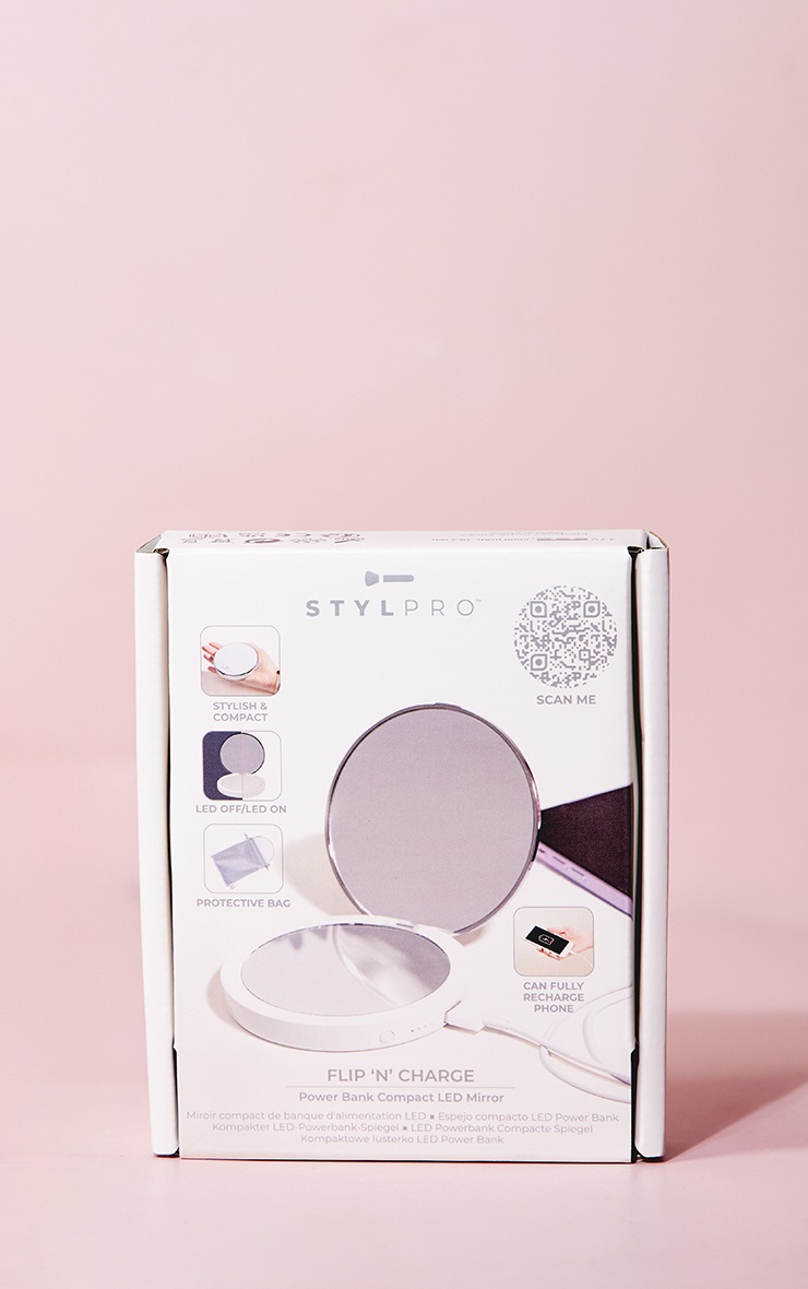 STYLPRO Flip 'N' Charge Power Bank Led Mirror | Beauty | PrettyLittleThing