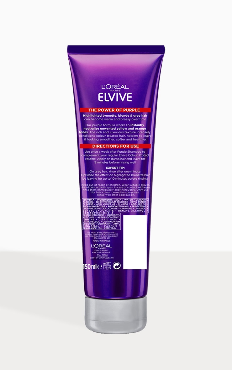L'Oreal Elvive Colour Protect Anti-Brassiness Purple Conditioner 150ml ...
