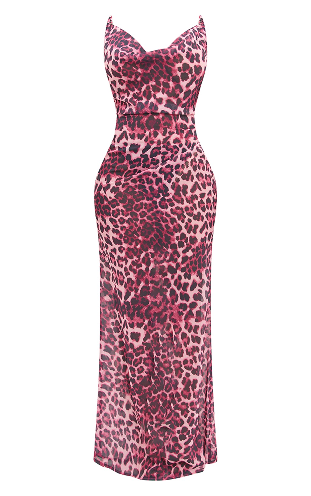 Shape Dark Pink Leopard Strappy Maxi Dress | Shape | PLT