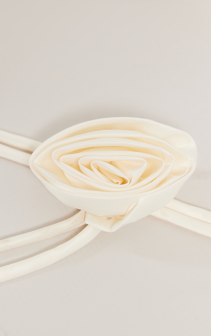 Cream Flower Tie Neck Corsage | Accessories | PrettyLittleThing USA