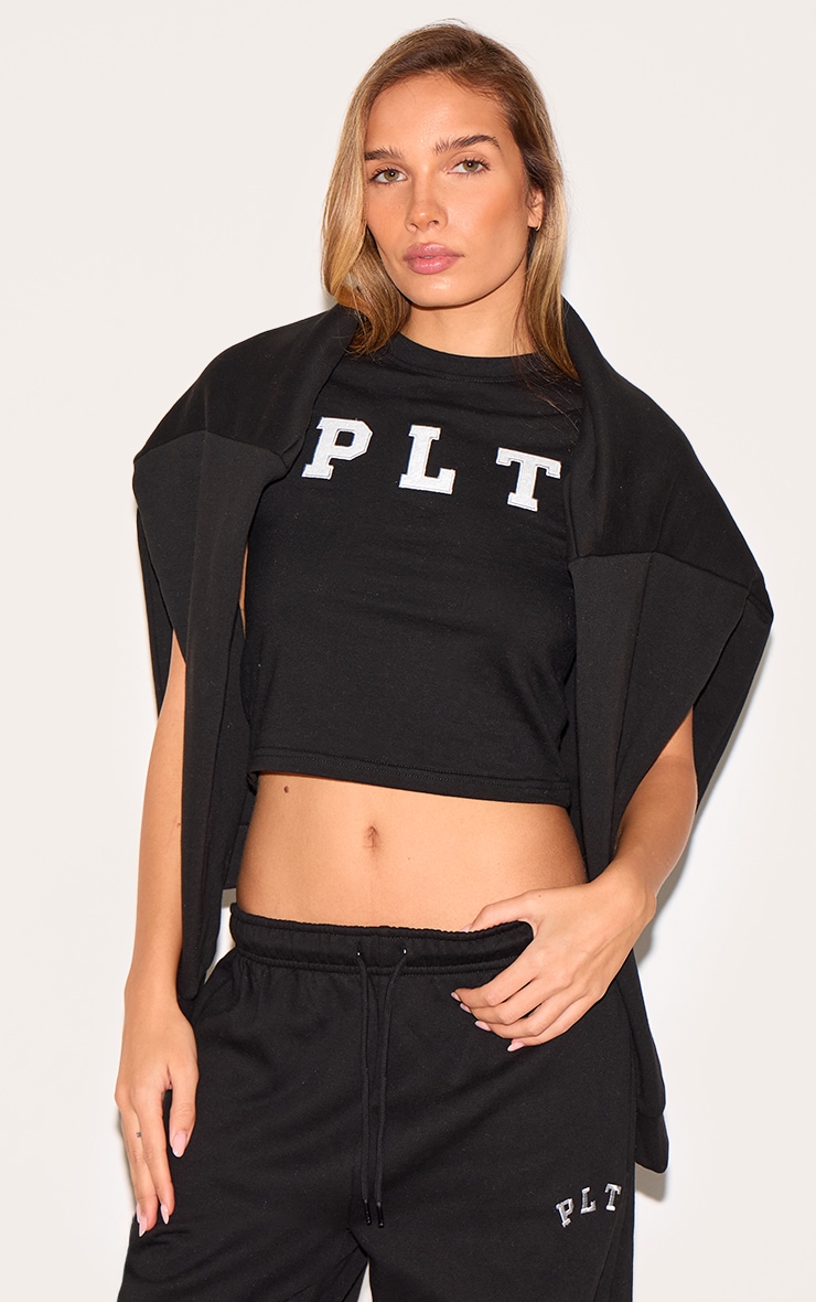 PRETTYLITTLETHING Black Fitted T Shirt | Athleisure | PLT AUS