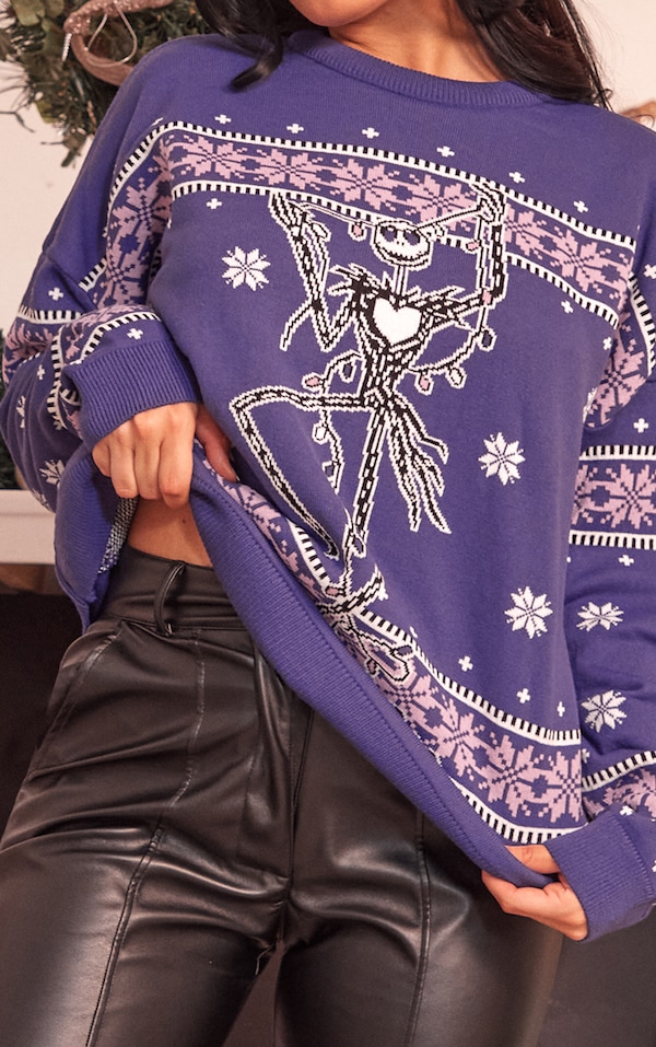 Purple Nightmare Before Christmas Knit Jumper | Knitwear | PLT
