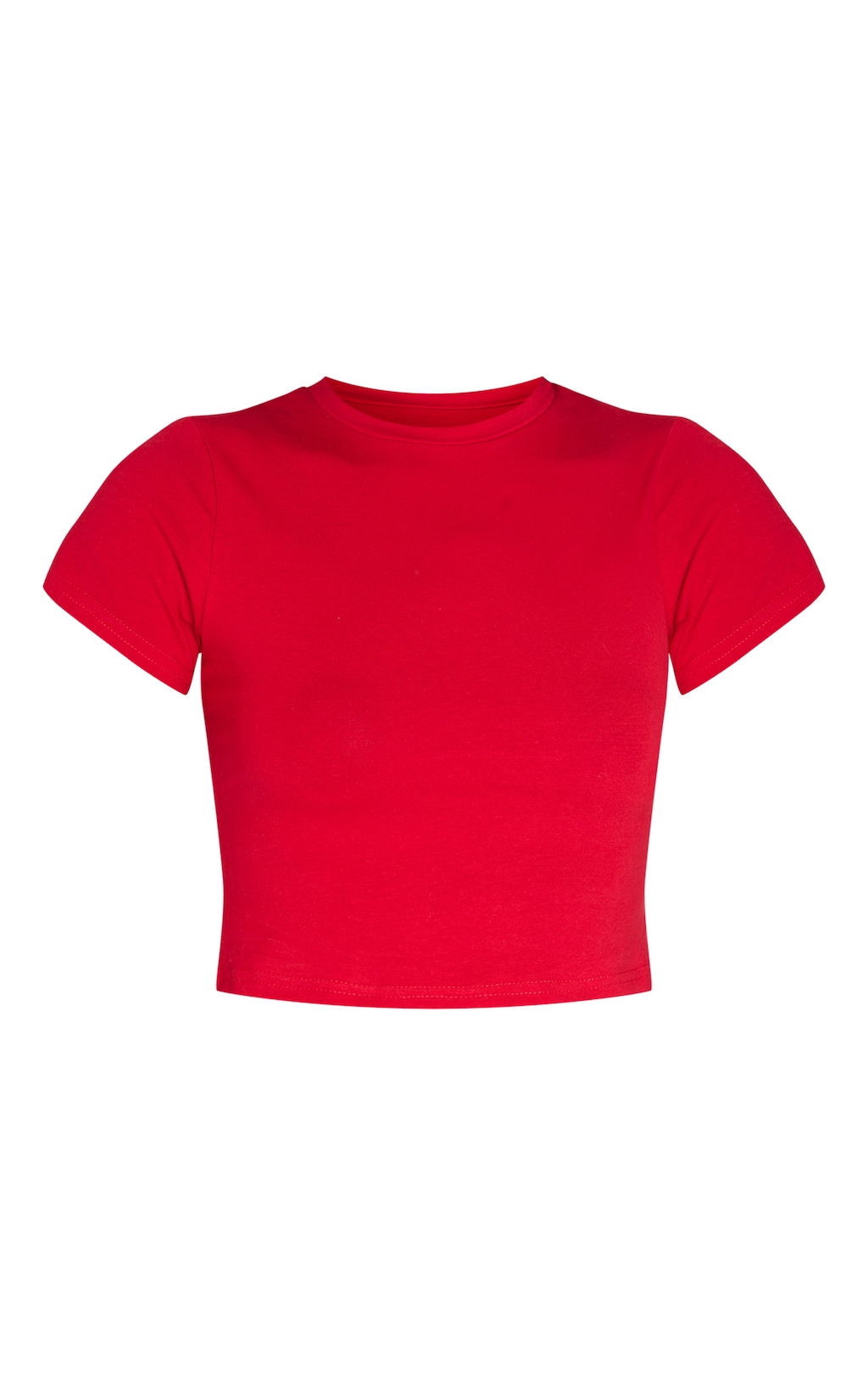 Basic Red Short Sleeve Crop T Shirt | Tops | PrettyLittleThing USA