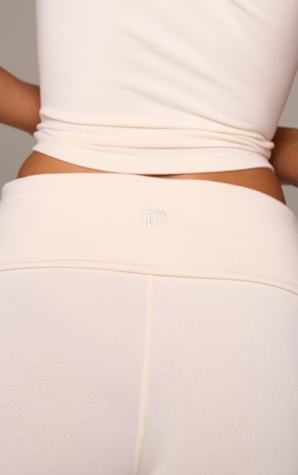 Cream Soft Cotton Yoga Pant | Athleisure | PLT USA