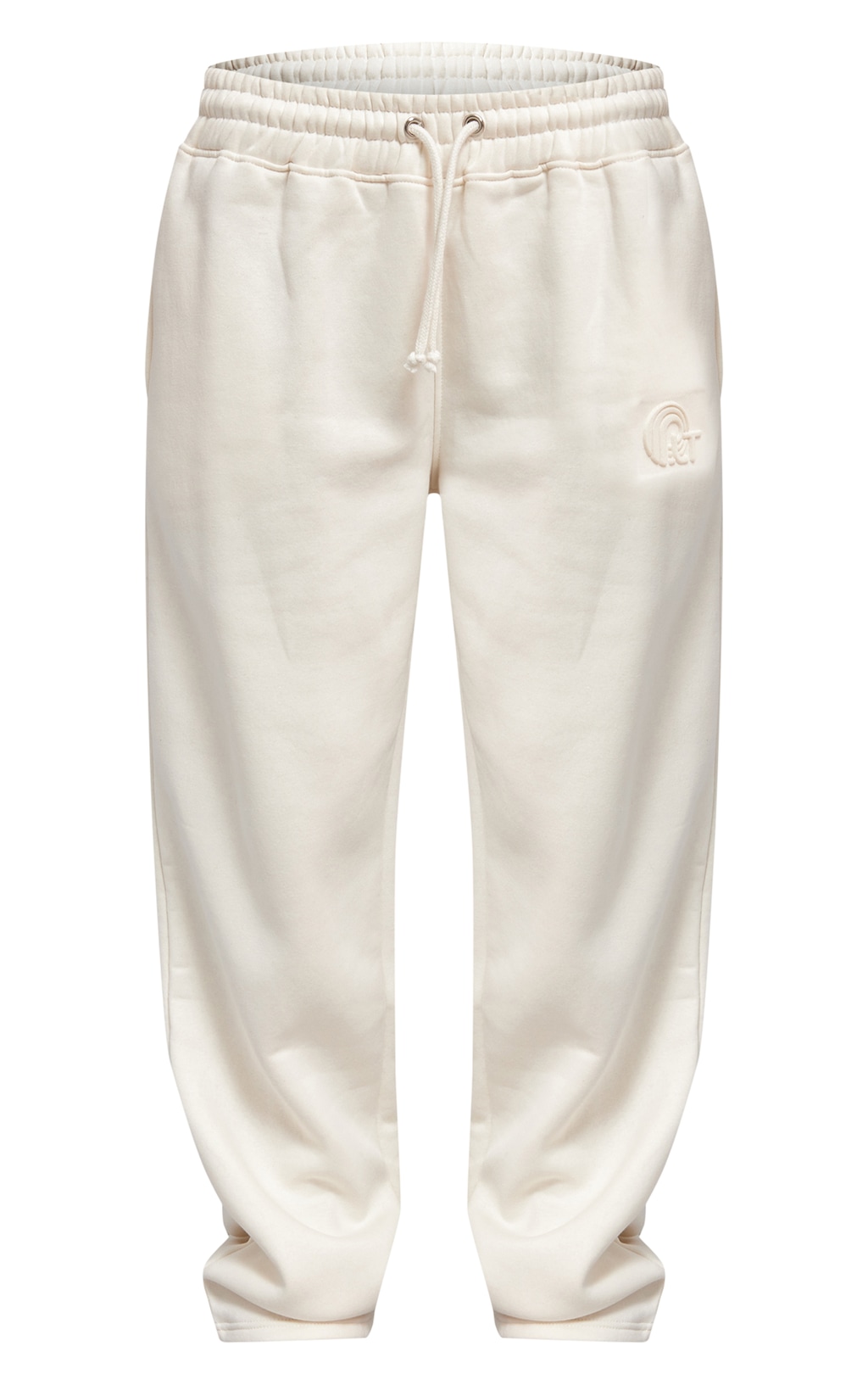 Cream Embossed Drawstring Sweatpants | Sweat | PrettyLittleThing USA