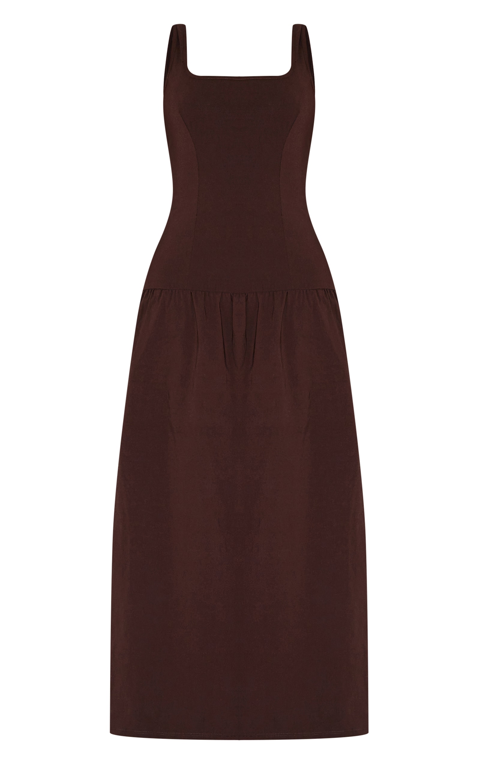 Shape Chocolate Stretch Dropped Hem Shift Dress | Shape | PLT